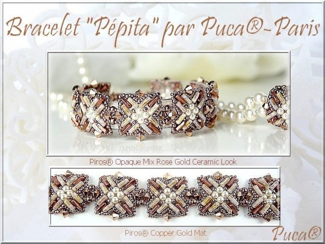 FREE! Pepita Bracelet Pattern by Par Puca - Paris, Free With Bead ...