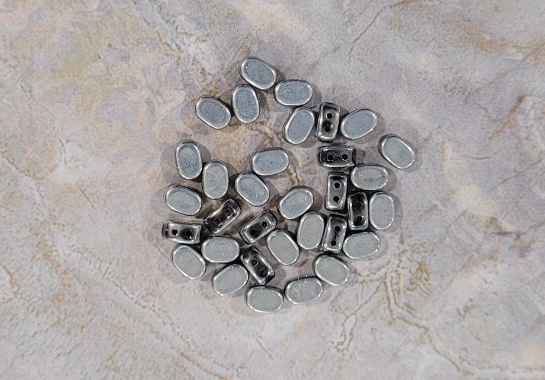 Lipsi Par Puca Bead, Silver, 5 Grams, 7 X 4 Mm, Czech Bead, (00030 ...