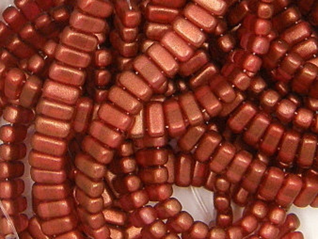 Czechmate Brick, Halo Cardinal, Halo Razzmatazz, 2 Hole Bead, 50 Count ...