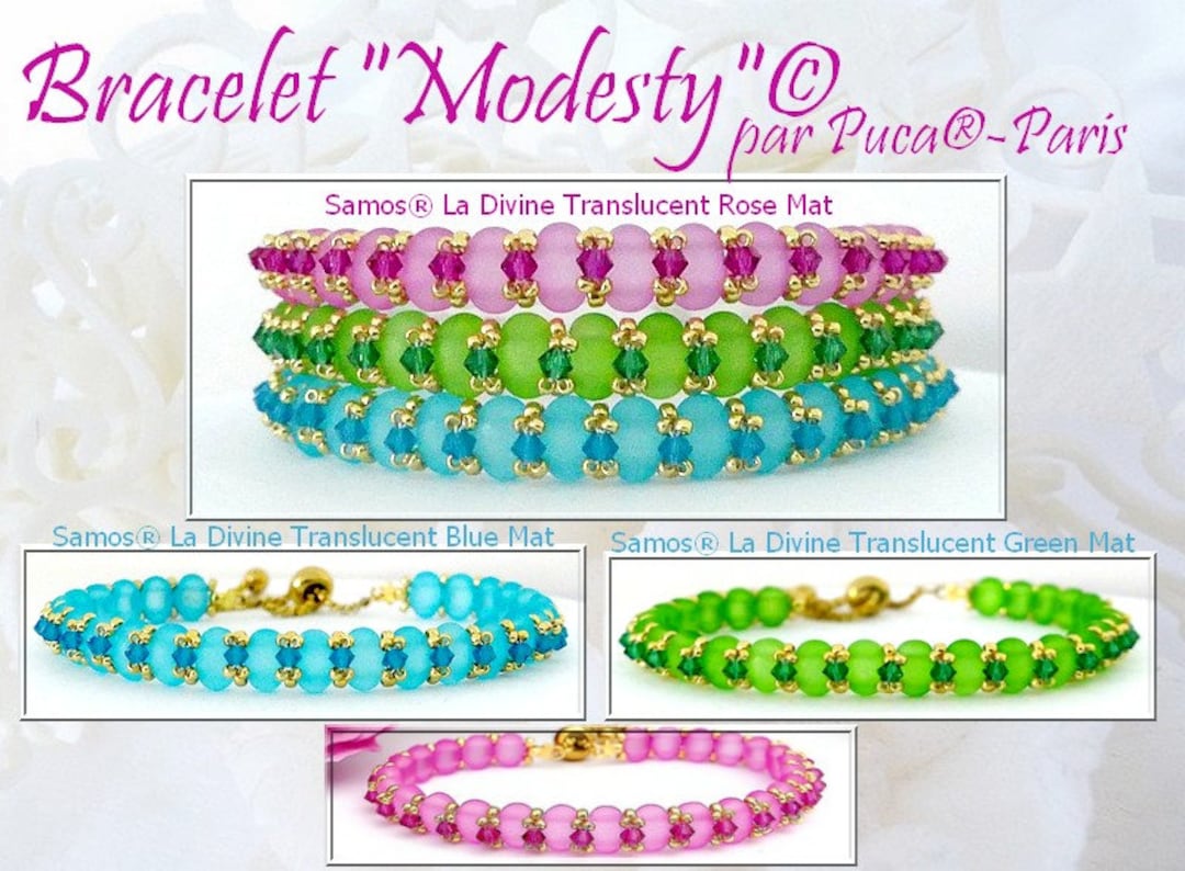 FREE! Modesty Bracelet Pattern by Par Puca - Paris, Free With Bead ...
