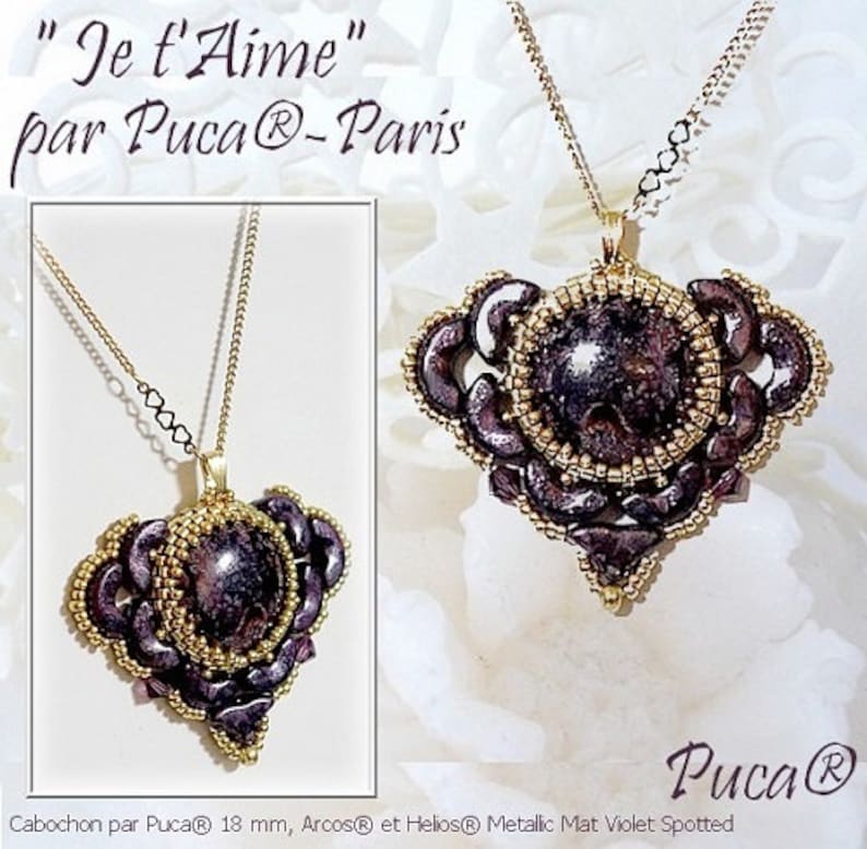 FREE Je T' Aime Pendant Pattern by Par Puca Paris Free | Etsy