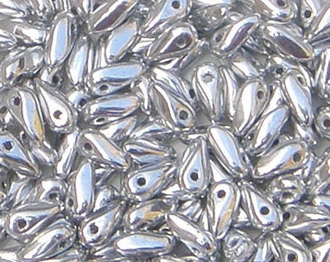 Mini Dagger Beads, Czech Pressed Glass, Silver (27000), 10 Grams - Etsy