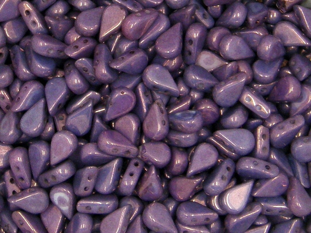 Amos Par Puca Bead Opaque Mix Amethyst Gold 2-hole - Etsy