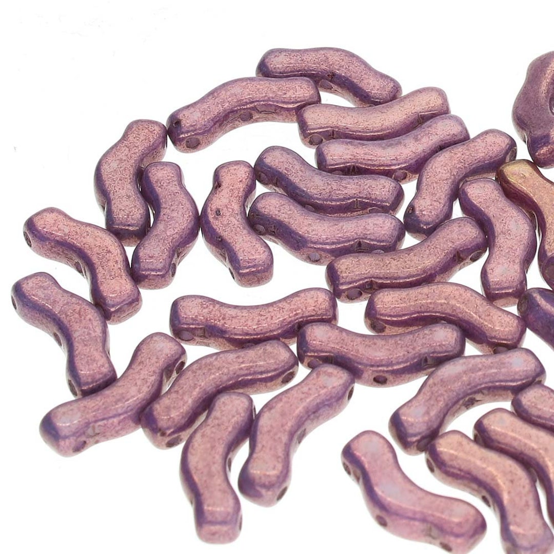 Bridge Beads White Opaque Lila Vega Luster 3-hole 3x12mm - Etsy