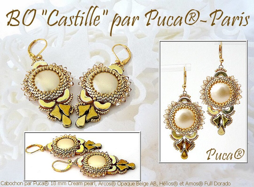 Free! Castille Earrings Pattern by Par Puca - Paris, Free With Bead ...