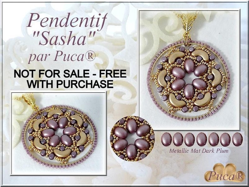 FREE! Sasha Pendant Pattern by Par Puca - Paris, Free With Bead ...