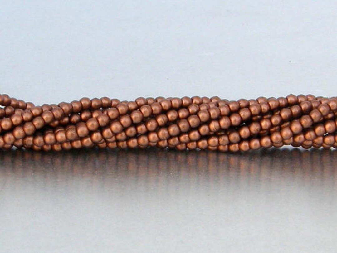 2mm Round Bead, Matte Metallic Bronze Copper, Druk Bead, (5-02-K0178 ...