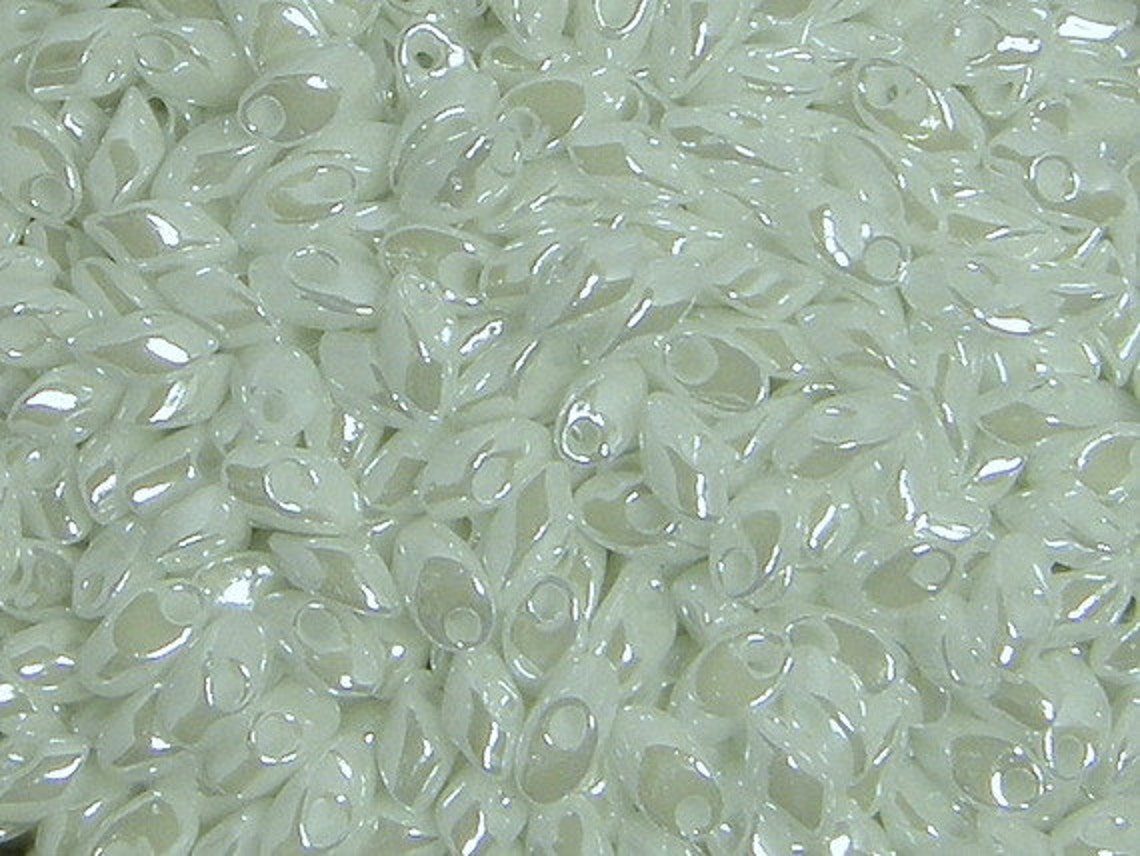 Miyuki Long Magatama White Pearl Ceylon 4x7mm Glass Seed - Etsy