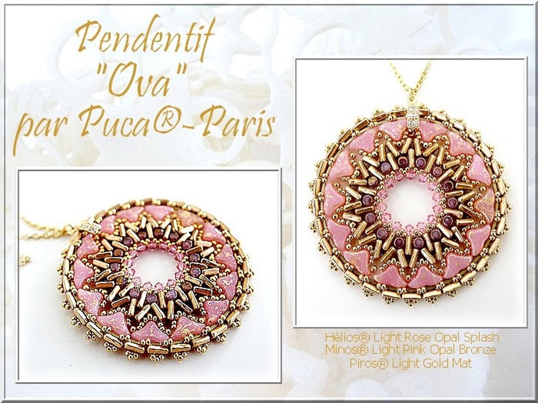 FREE! Ova Pendant Pattern by Par Puca - Paris, Free With Bead Purchase ...