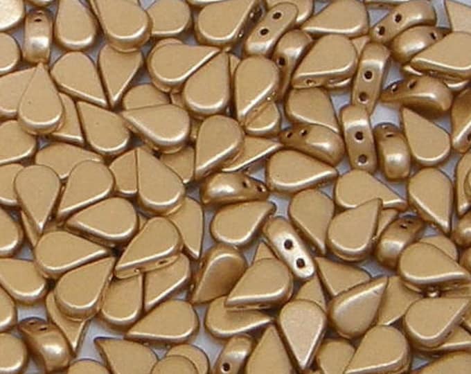 Amos Par Puca Bead, Light Gold Matte, 2-hole, 30 Count, 5 X 8 Mm - Etsy