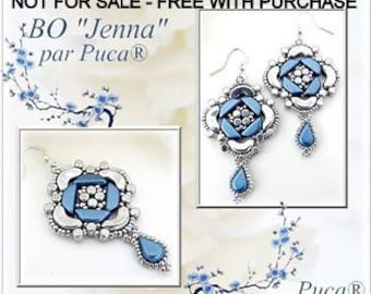 FREE Rose Earrings Pattern by Par Puca Paris, Free With Bead Purchase ...