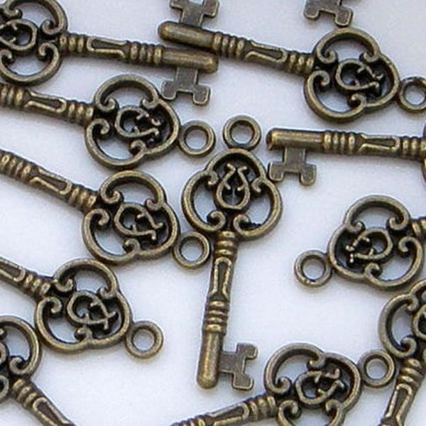 Antique Key Charm - Etsy