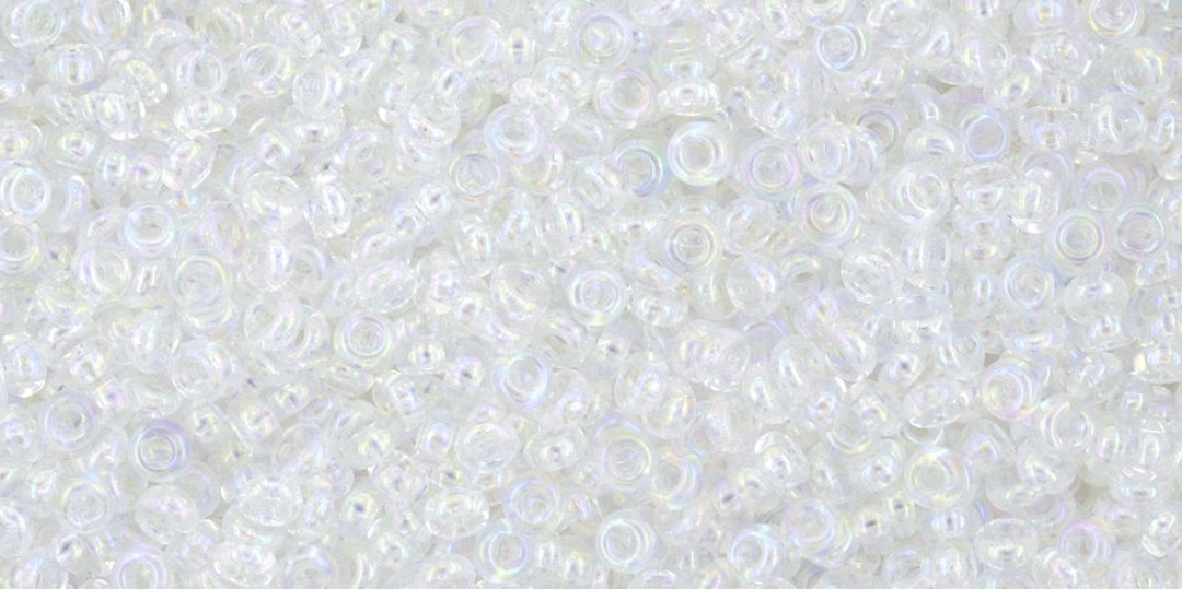 Demi Rounds, 11/o Toho Seed Bead, Transparent Rainbow Crystal, (TN-11 ...