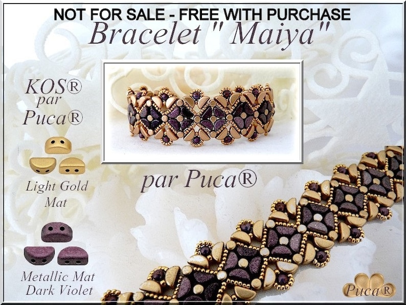 FREE Maiya Bracelet Pattern by par Puca Paris Free with | Etsy