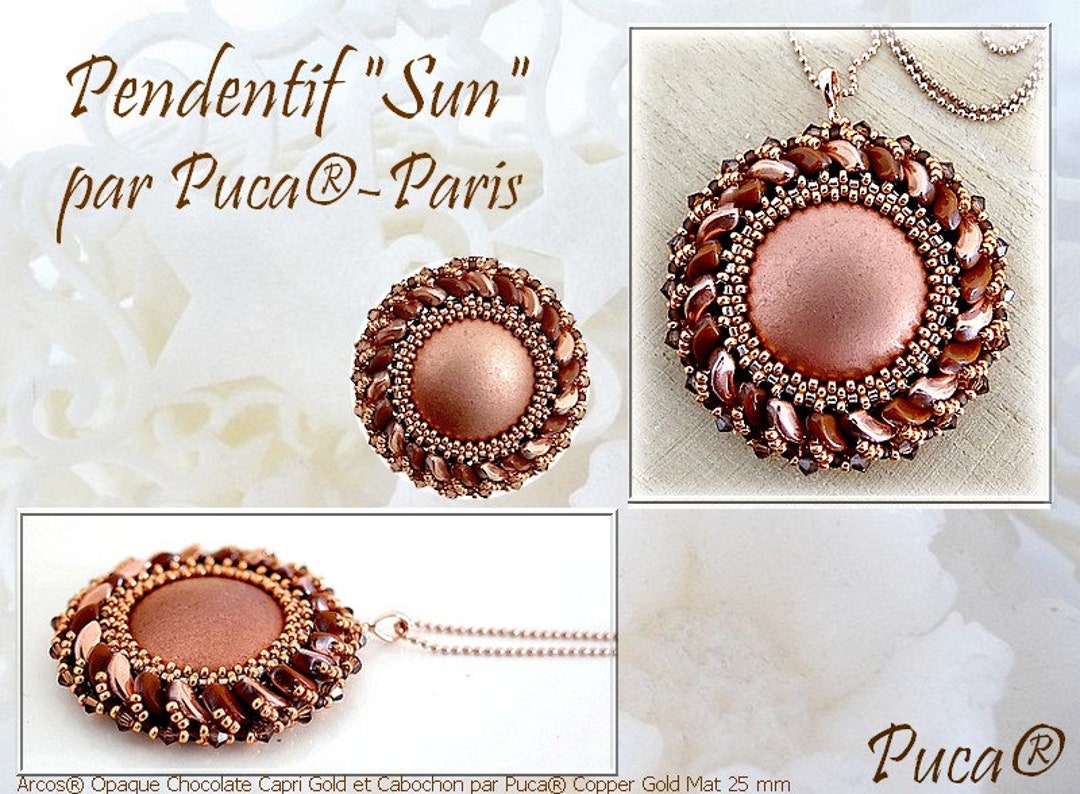 FREE! Sun Pendant Pattern by Par Puca - Paris, Free With Bead Purchase ...