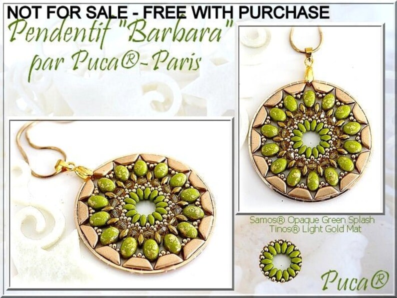 FREE Barbara Pendant Pattern by Par Puca Paris Free With - Etsy