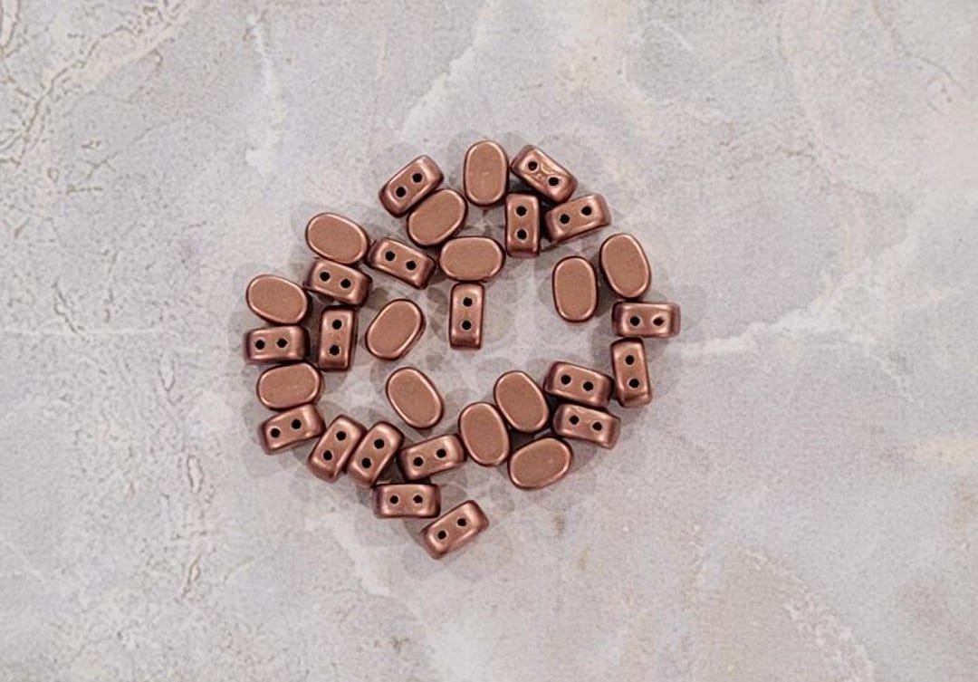 Lipsi Par Puca Bead, Copper Gold Matte, 5 Grams, 7 X 4 Mm, Czech Bead ...