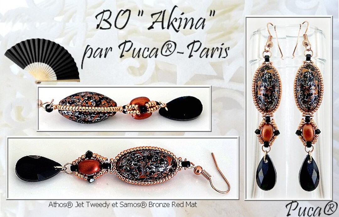 FREE Akina Earrings Pattern by Par Puca Paris, Free With Bead Purchase ...