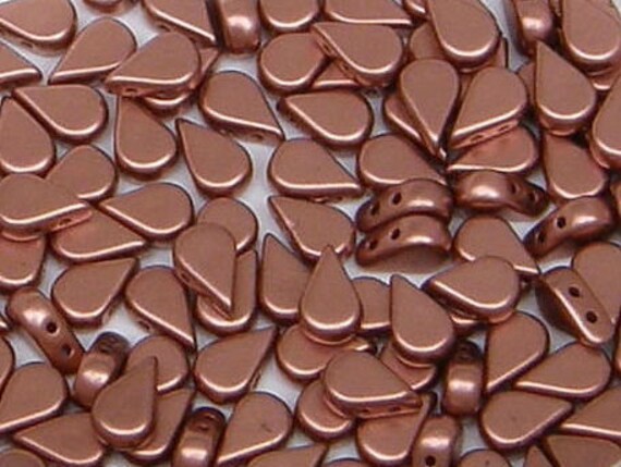 Amos Par Puca Bead Copper Gold Matte 2-hole 30 Count 5 X 8 - Etsy