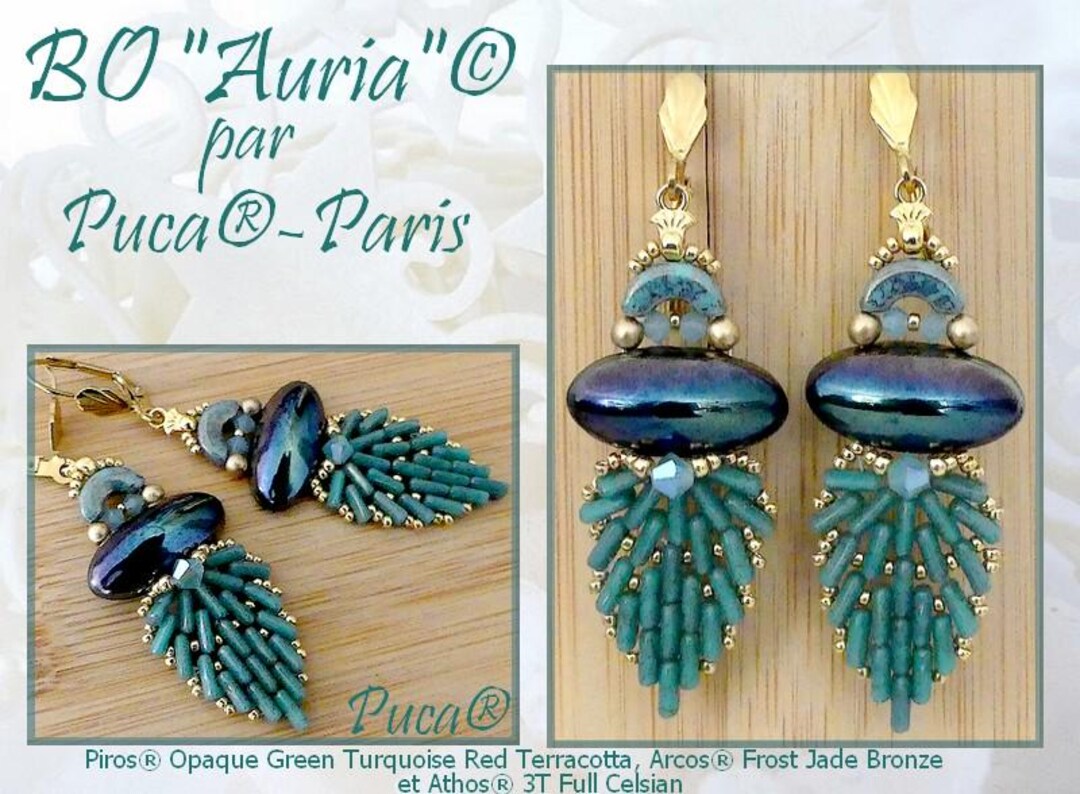 FREE! Auria Earrings Pattern by Par Puca - Paris, Free With Bead ...