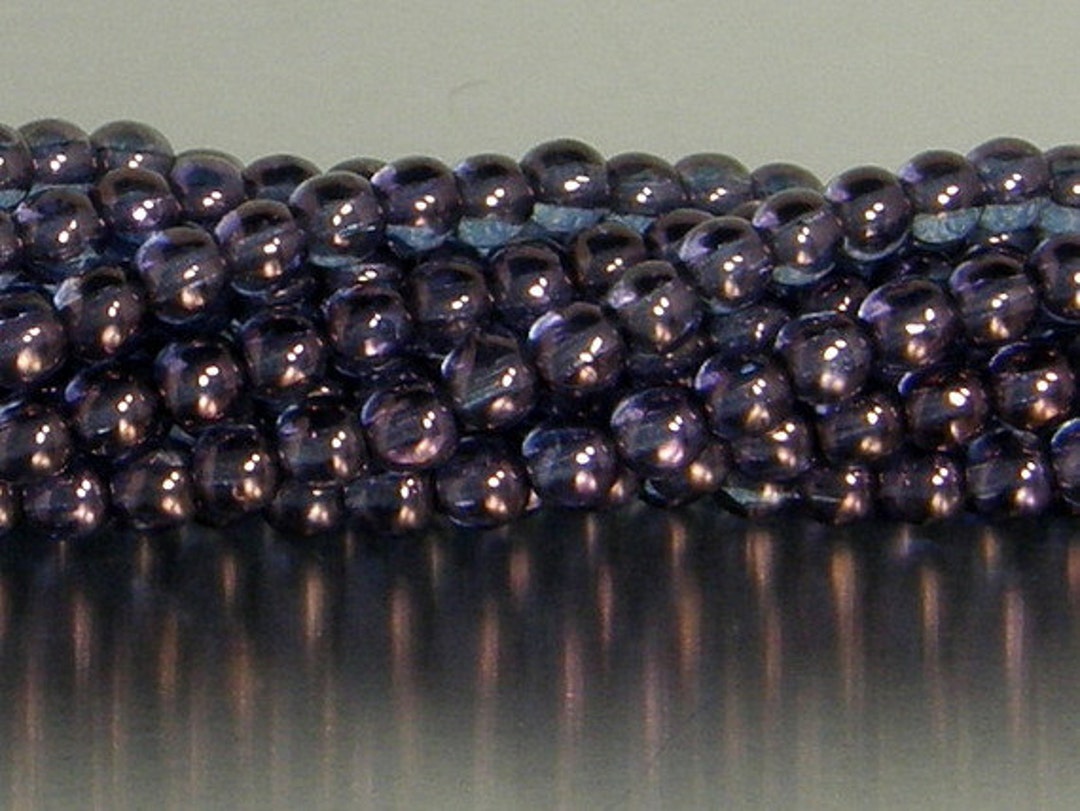 4mm Round Bead, Luster Transparent Amethyst, Druk Bead, (5-04-15726 ...