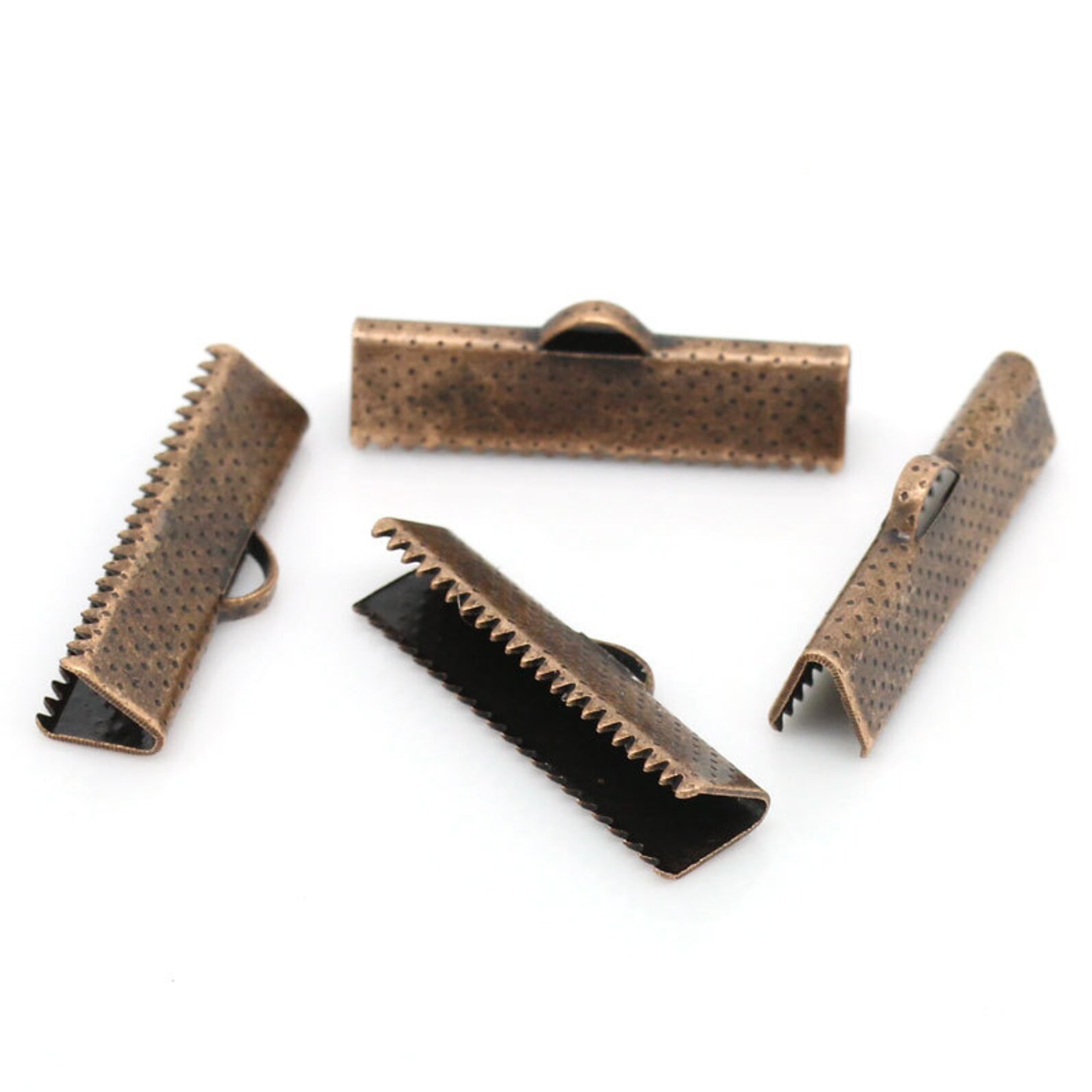 Crimp End, Antique Copper Crimp End, 25 Mm X 8 Mm Crimp, 10 Count (ce ...