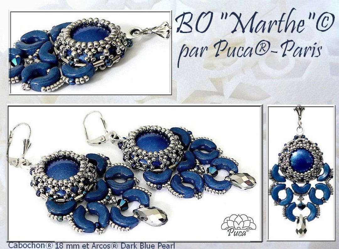 FREE! Marthe Earrings Pattern by Par Puca - Paris, Free With Bead ...