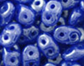 Superduo, Metallic Suede Blue, 2 Hole Beads, duo523980-79031, 2.5mmx5mm ...