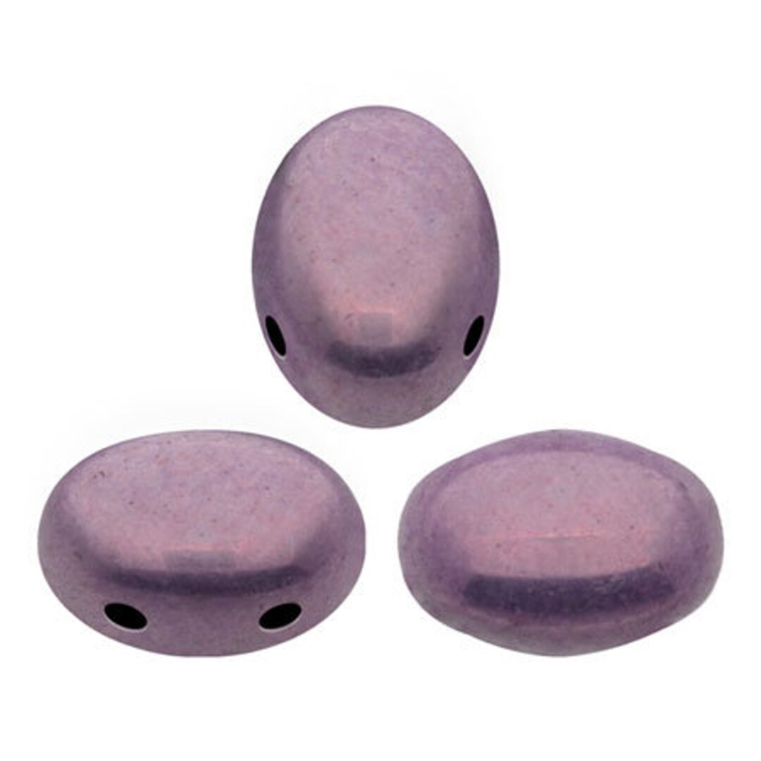 Samos® Par Puca® Bead, Opaque Mix Light Amethyst Gold Ceramic Look, 2 ...