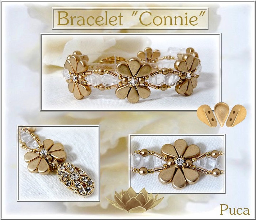 Free! Connie Bracelet Pattern by Par Puca - Paris, Free With Bead Purchase, DO NOT BUY, See ...