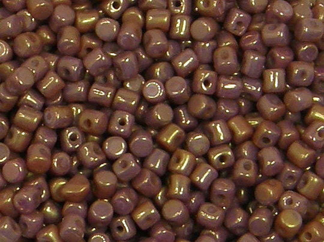 Minos Par Puca Bead, Opaque Violet Gold Luster Mix, 5 Grams, 2.5 X 3 Mm ...