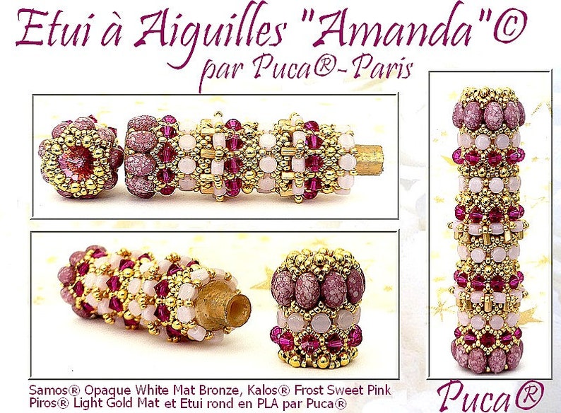 FREE! Amanda Needle Case Pattern by Par Puca - Paris, Free With Bead ...