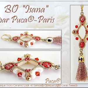 Samos® Par Puca® Bead, Opaque Green Turquoise Luster, 2-hole, 25 Count ...