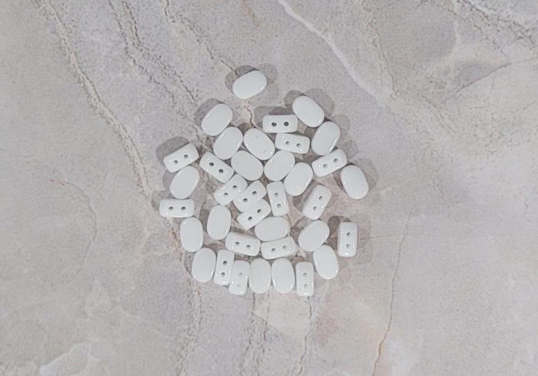 Lipsi Par Puca Bead, Opaque White, 5 Grams, 7 X 4 Mm, Czech Bead ...