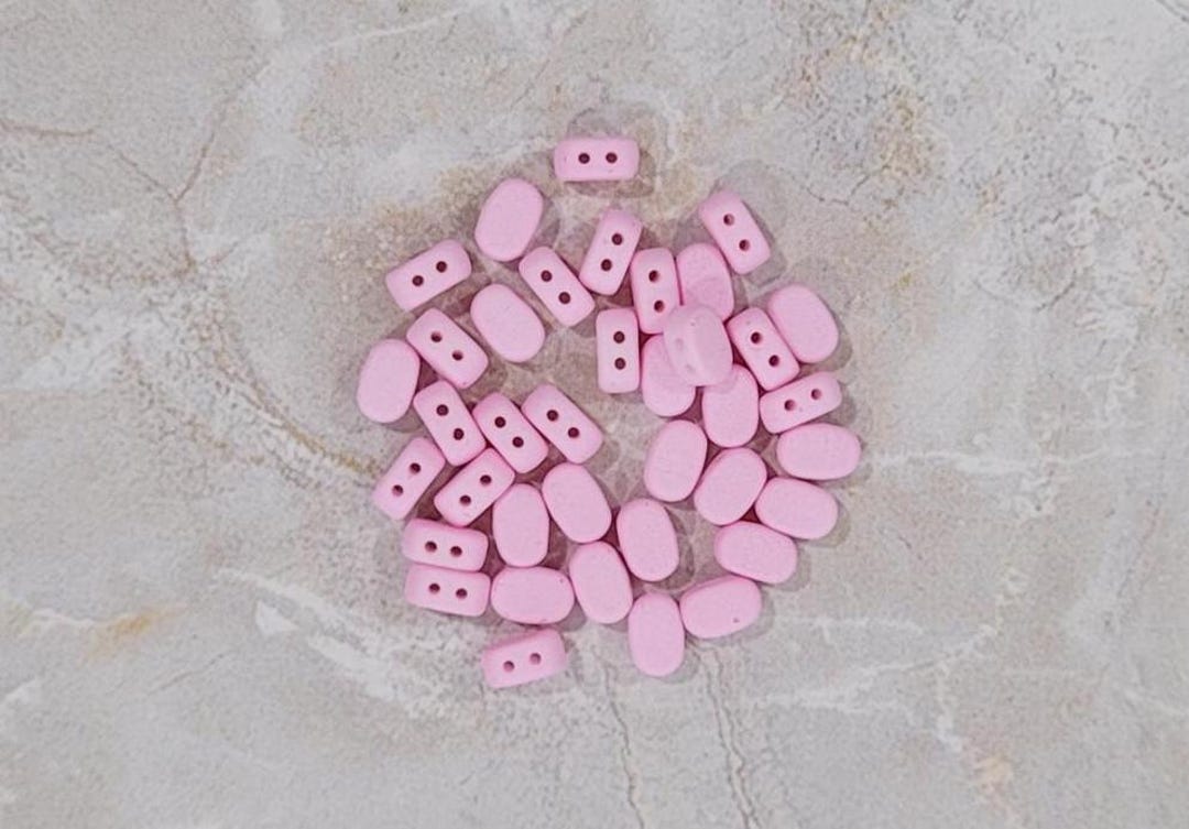 Lipsi Par Puca Bead, Pink Light Matte, 5 Grams, 7 X 4 Mm, Czech Bead ...