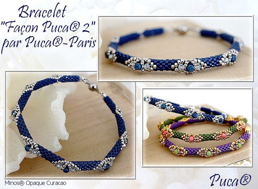 FREE! Facon Puca 2 Bracelet Pattern by Par Puca - Paris, Free With Bead ...
