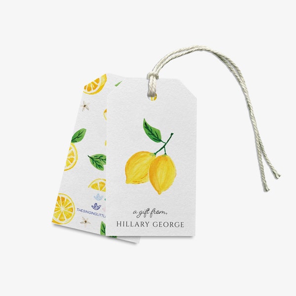 Lemon Theme Favor Tags - Etsy