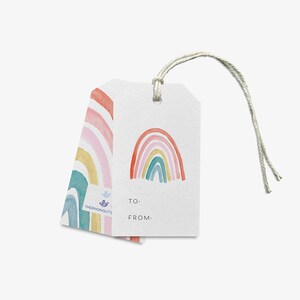 Boho Rainbow Gift Tags [sets of 8] | Boho Rainbow Gift Tags | Girly Tag ...