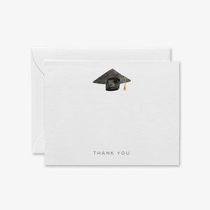 Graduation Cap Thank You Notecards [sets of 8] | Graduate Notecards ...