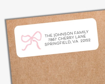 Bow Address Label - Etsy