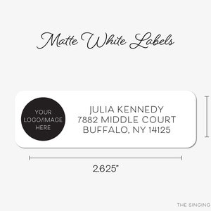 Custom Design Return Address Labels PRINTED | White Matte Address ...