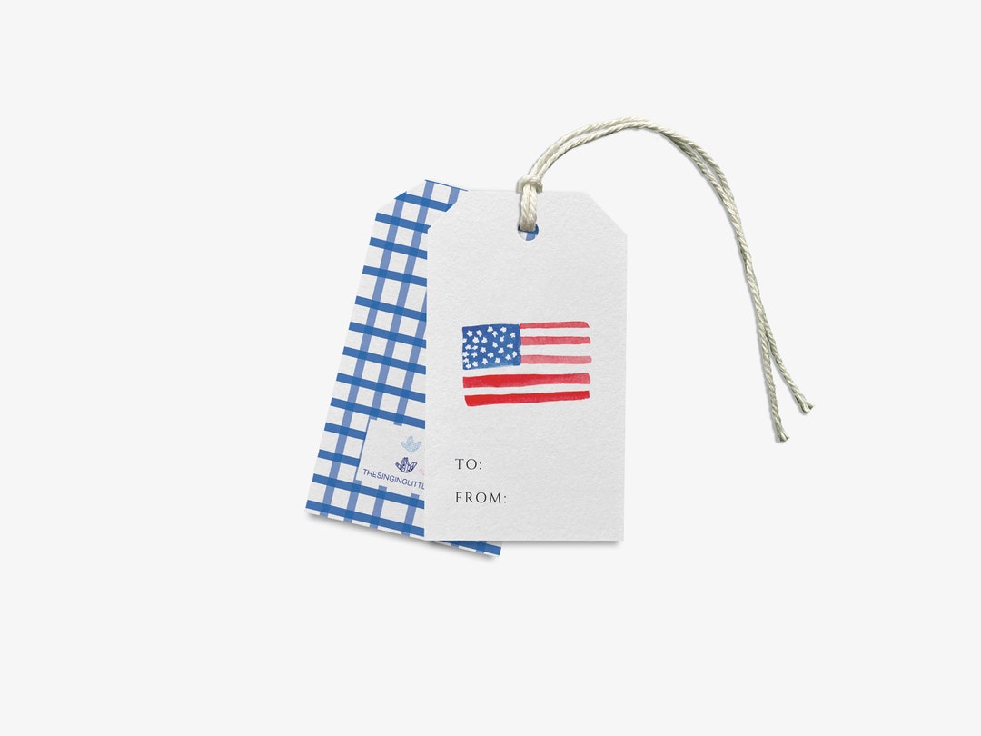 American Flag Gift Tags [sets of 8] | American Flag Gift Tags ...