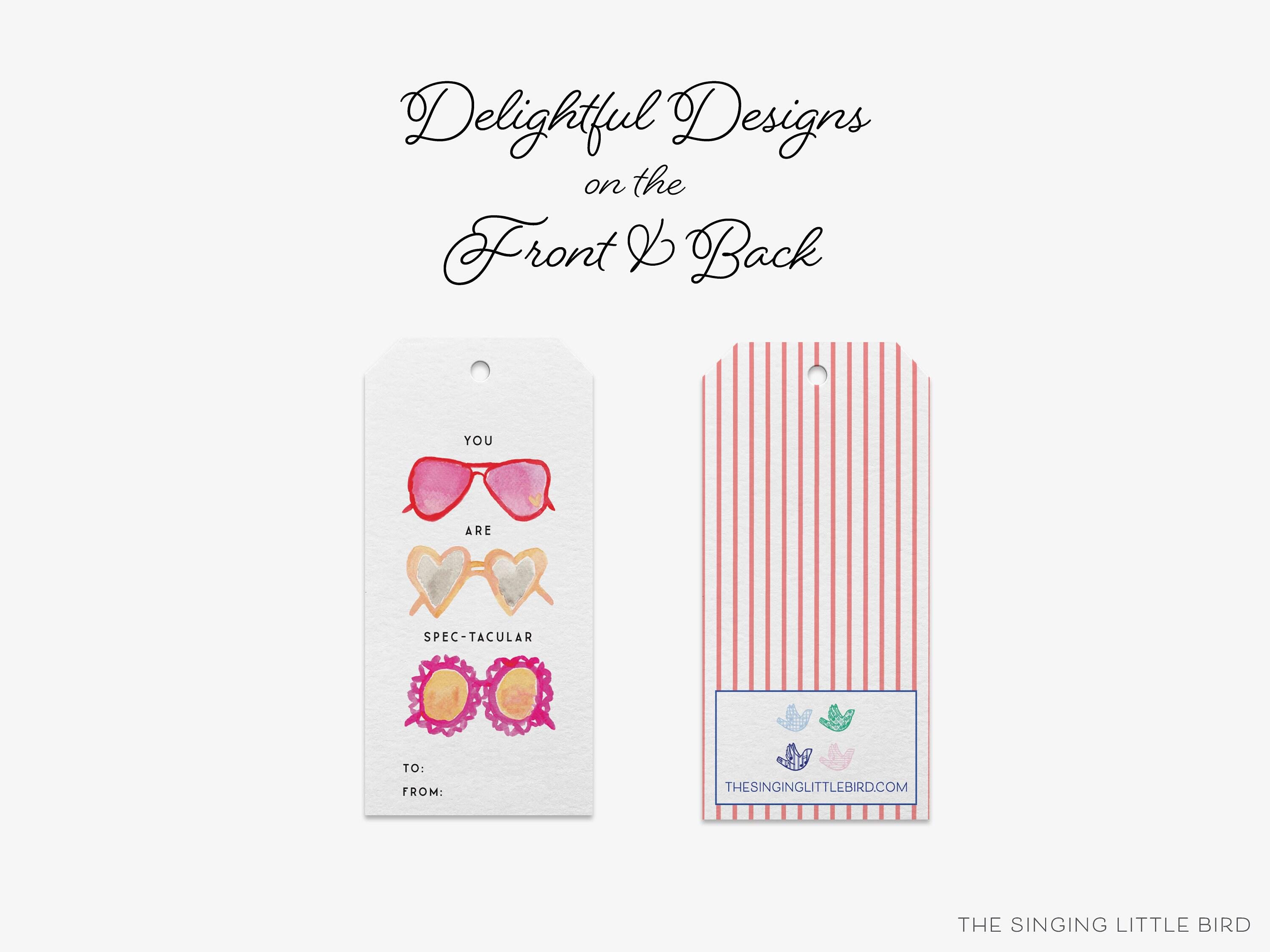 Heart Sunglasses Gift Tags [sets of 8] | Heart Sunglasses Tags | Summer ...