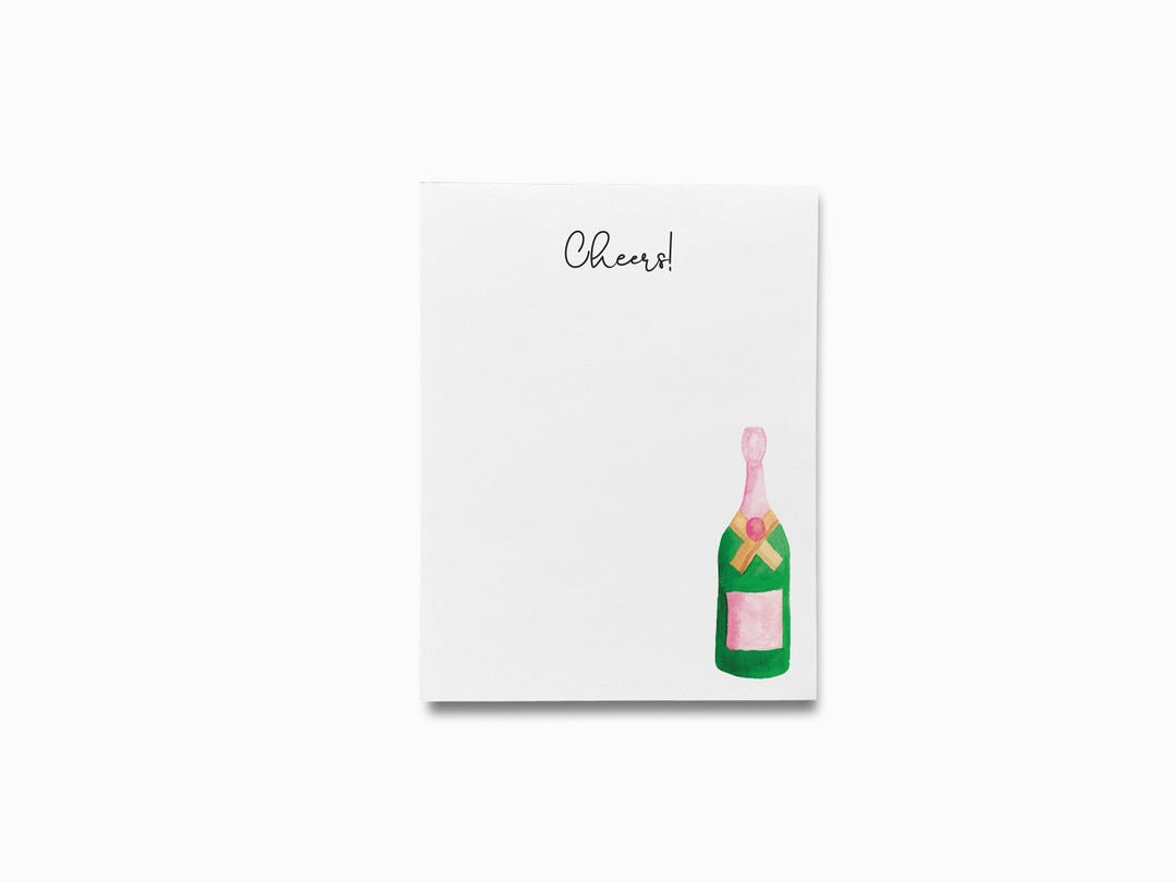Champagne Bottle Notepad | Notepad Set | to Do List | Bubbly Lover ...