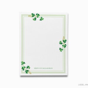 Personalized Shamrock Notepad | Irish to Do List Set - Etsy