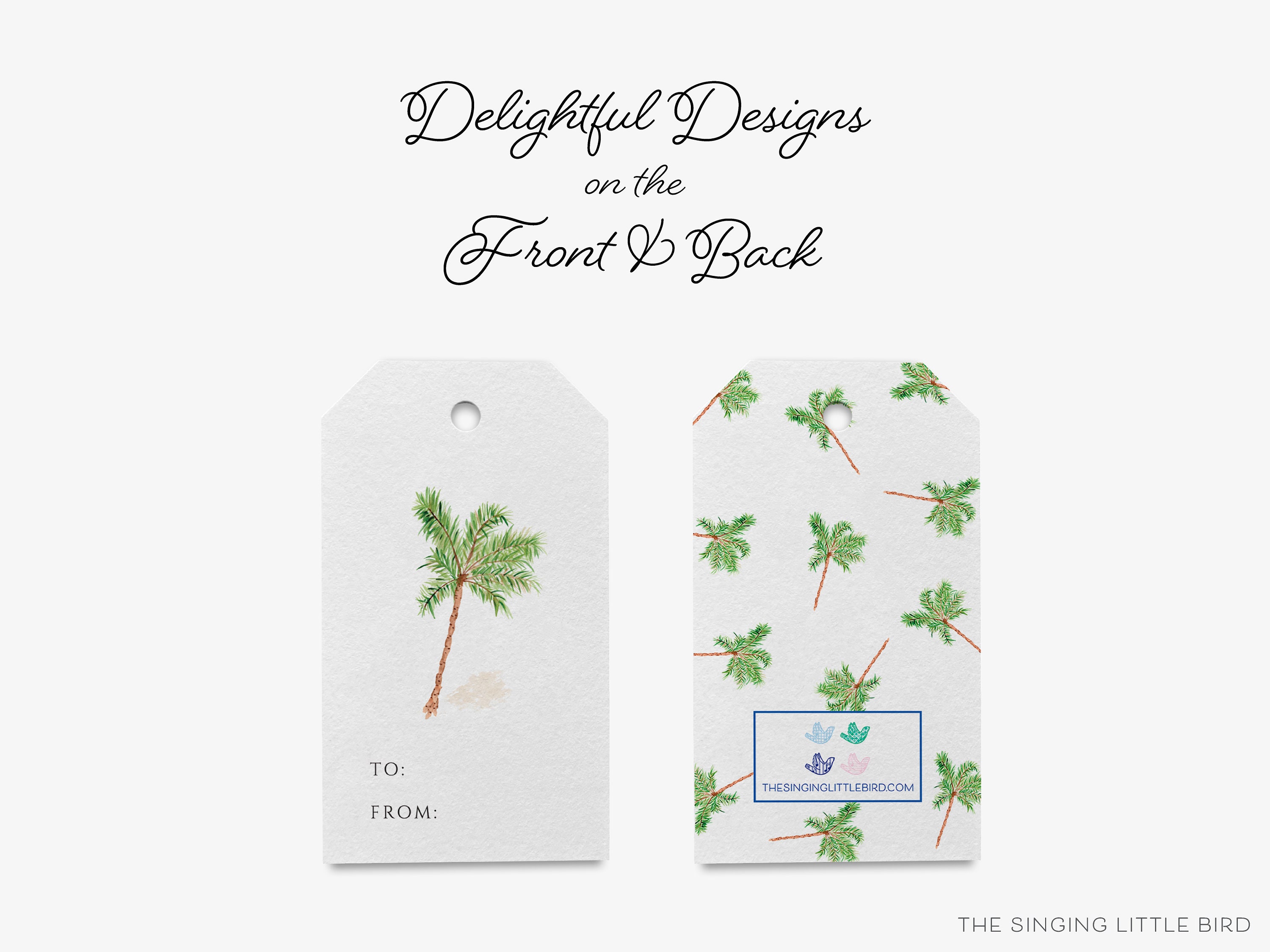 Palm Tree Gift Tags sets of 8 Palm Tree Gift Tag Beach - Etsy