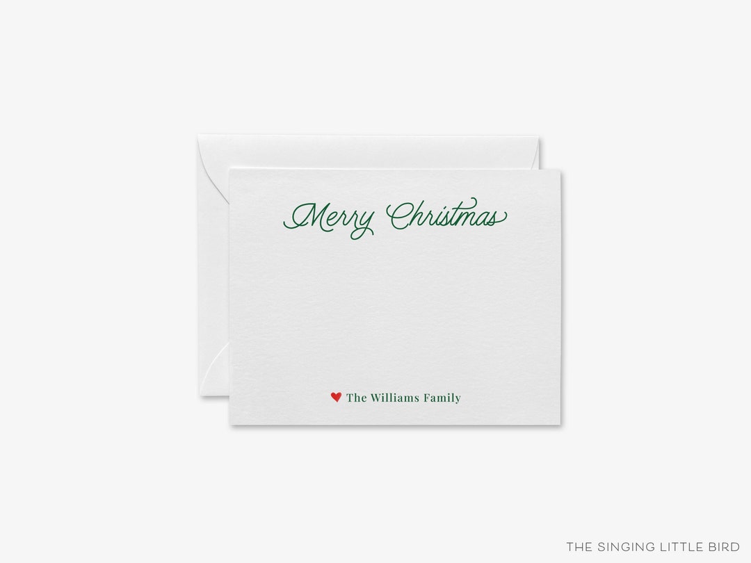 Personalized Christmas Notecards | Family Stationery Thank You Notes - Etsy