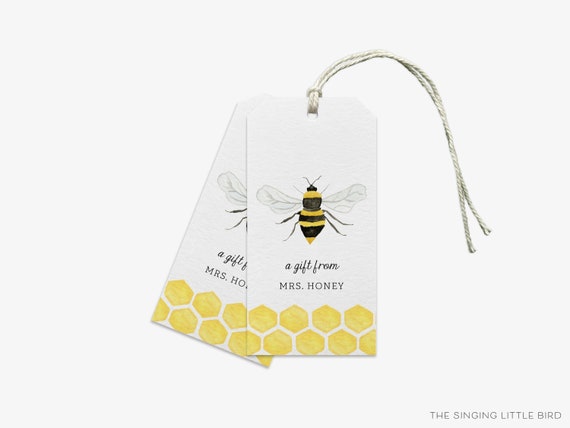 Bee Gift Tags Bee Lover Favor Tag Bee Themed Party Tag | Etsy