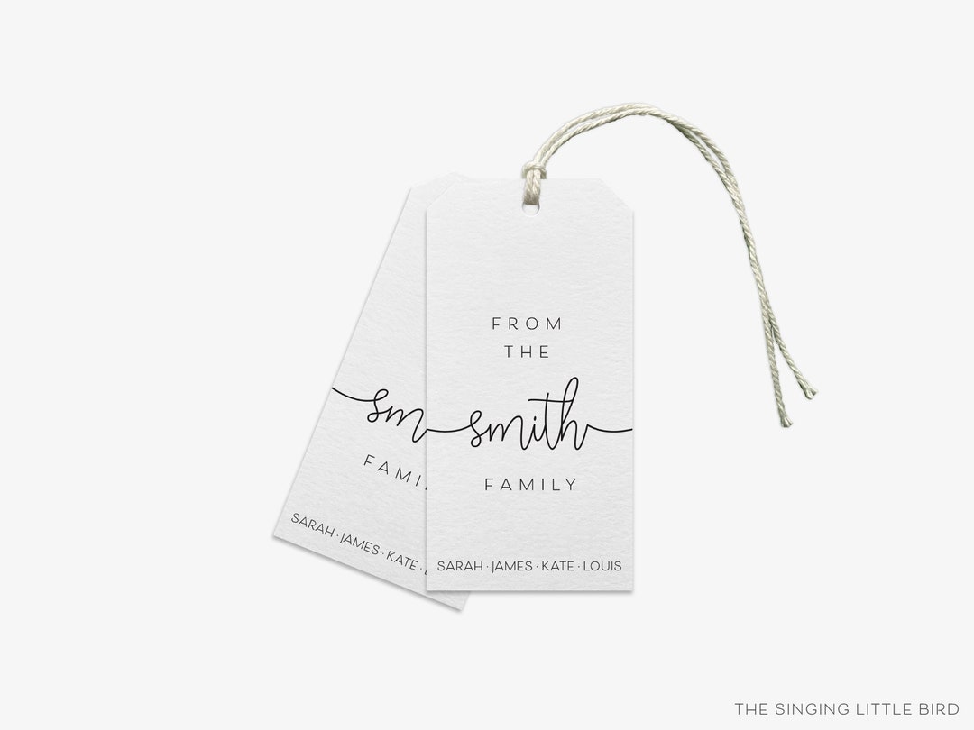 Personalized Gift Tags for Families Family Gift Tag - Etsy