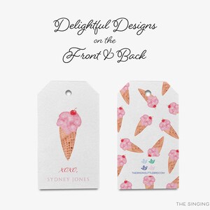 Ice Cream Gift Tag Summer Birthday Tag Ice Cream Lovers Gift Thank You ...